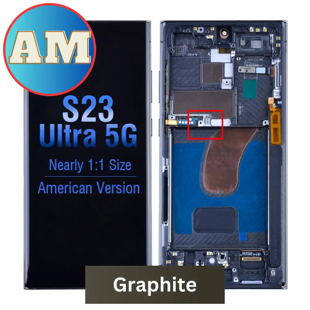 OLED Screen Digitizer Assembly with Frame for Samsung Galaxy S23 Ultra ...